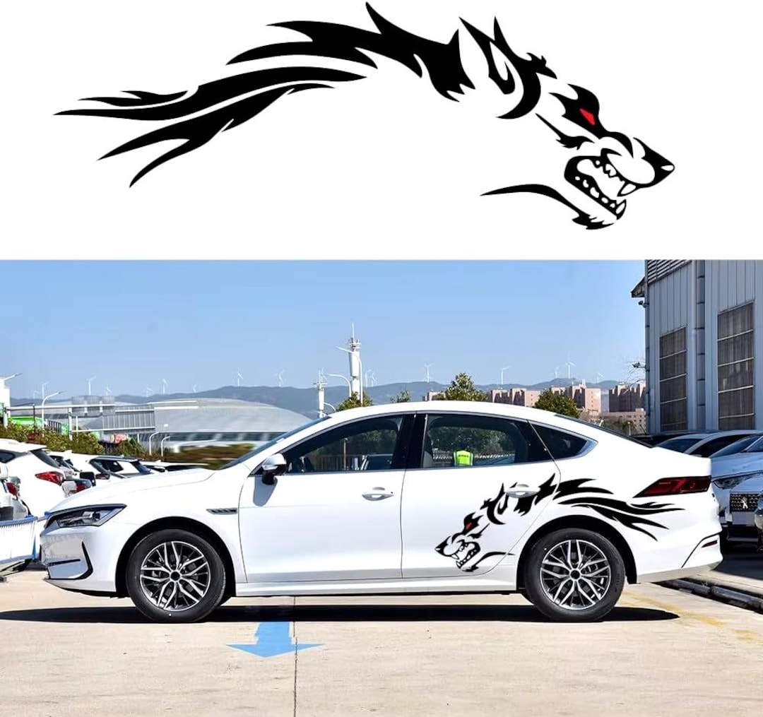 Wolf Design Vinyl Car Stickers Decals Modified Personality Sticker ...