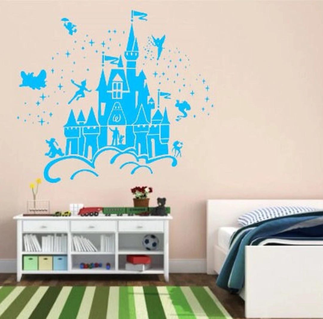 A Gorgeous Wall Sticker,the Disney Castle,fireworks,stars,and ...