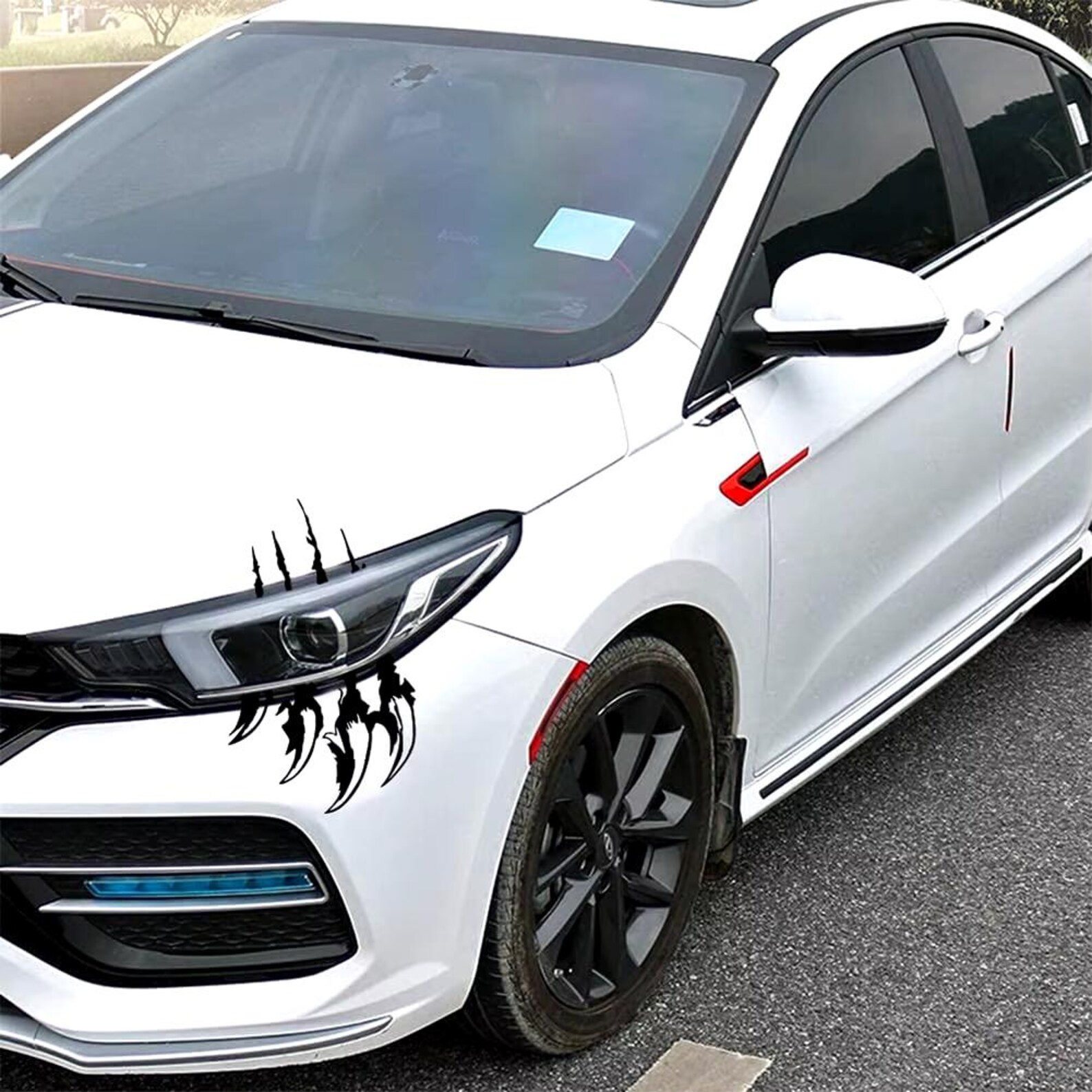 Auto Car Sticker Monster Claw Scratch Stripe Marks Headlight BLACK - Etsy