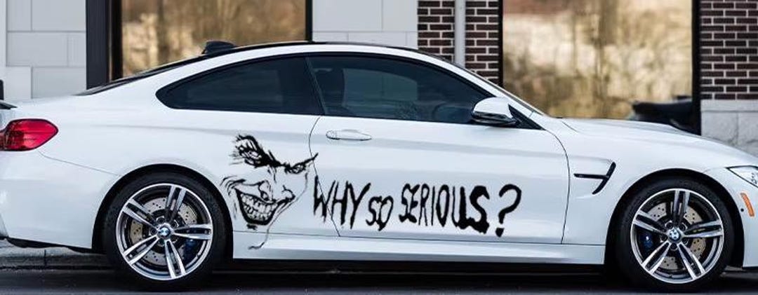 Joker “why so Serious?” Car Decal – Jdm-inspired Horror Vinyl Sticker ...