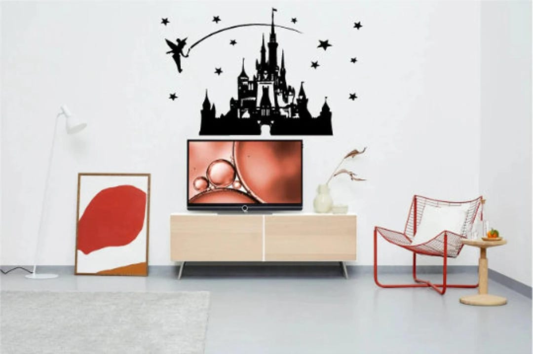 Disney Castle Wall Decal, Tinkerbell, Stars, Kids Nursery Decor - Etsy