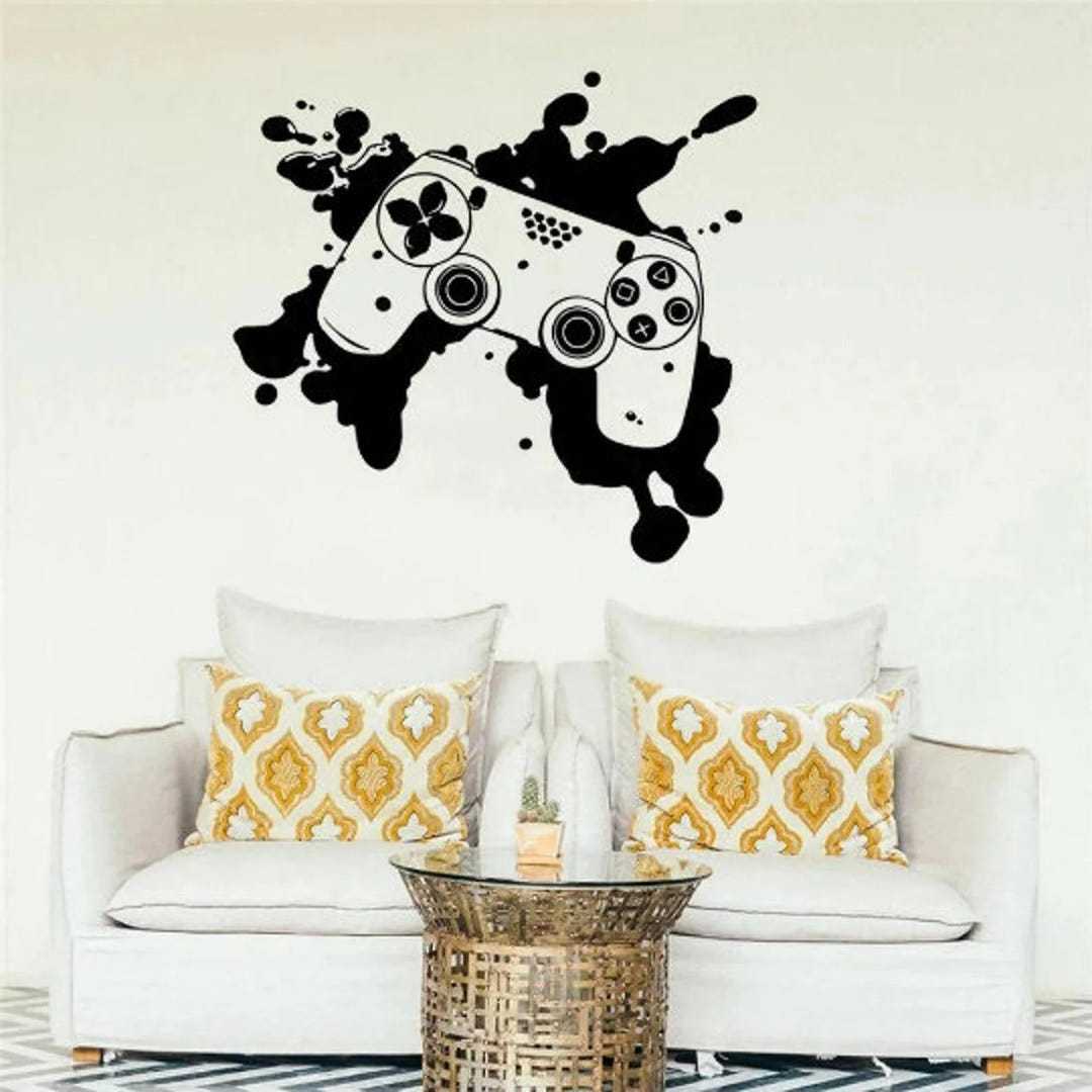 Gaming Controller Wall Decal Gamer Vinyl Stickers Joysticks Video Game ...