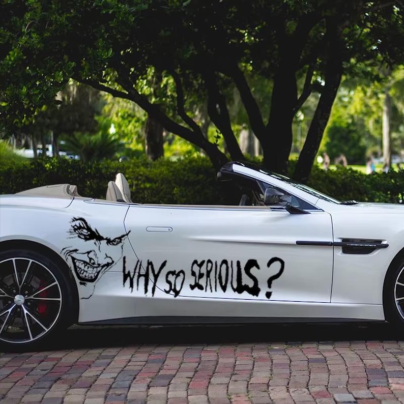 Joker “why so Serious?” Car Decal – Jdm-inspired Horror Vinyl Sticker ...