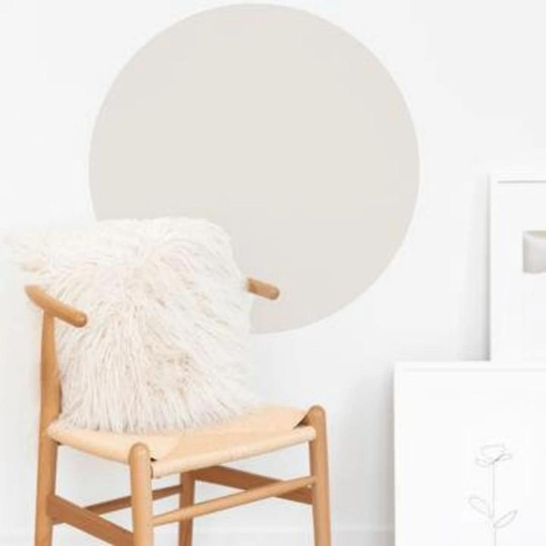 Large Circle Wall Decal, Removable Vinyl Sticker, Interior Decor - Etsy