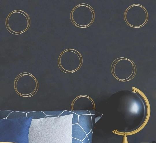 Circle Wall Decals, Ring Decals, Decal, Unique Modern Wall Decals ...