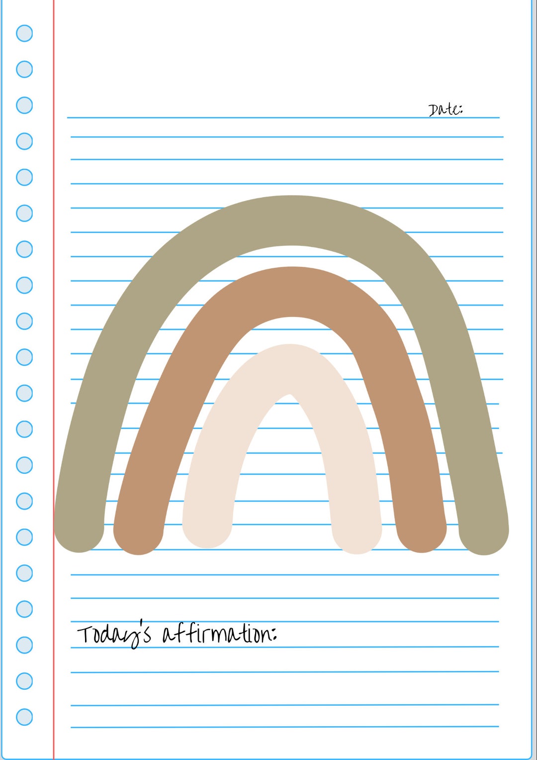 Daily Affirmation Page for Digital Journal - Etsy