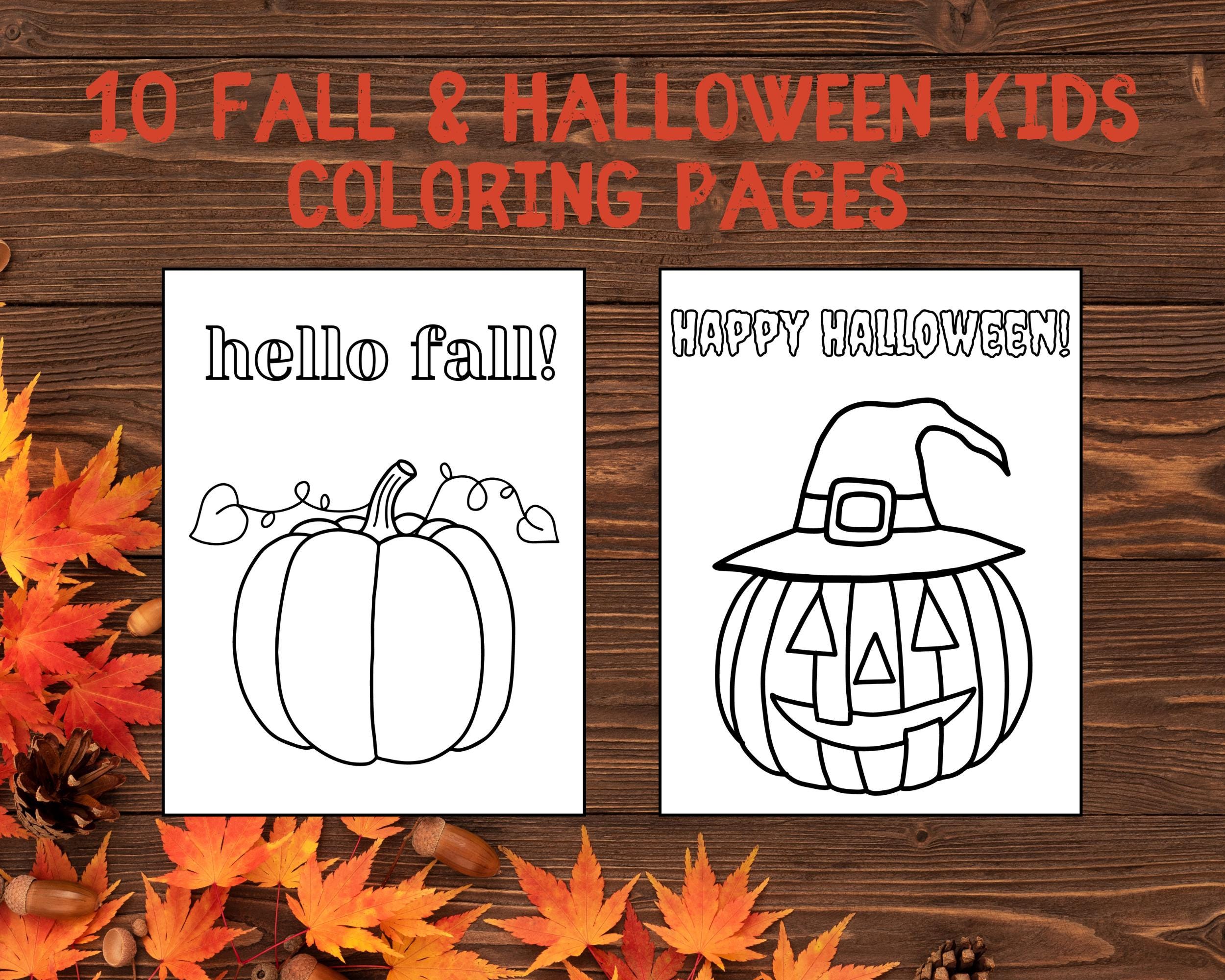 Fall, Halloween, Coloring Pages, Kids Coloring Pages, Printable ...