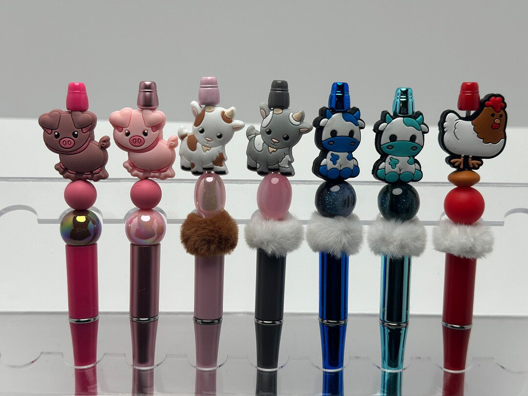 Hand Beaded Pens - Farm Animals - Etsy