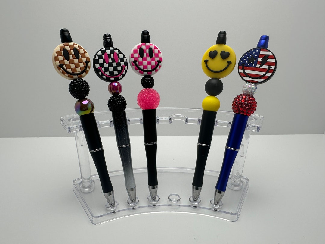 Hand Beaded Pens - Smilie Faces - Etsy