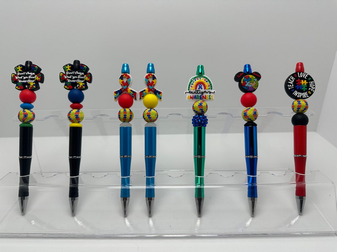 Hand Beaded Pens - Autism Collection - Etsy