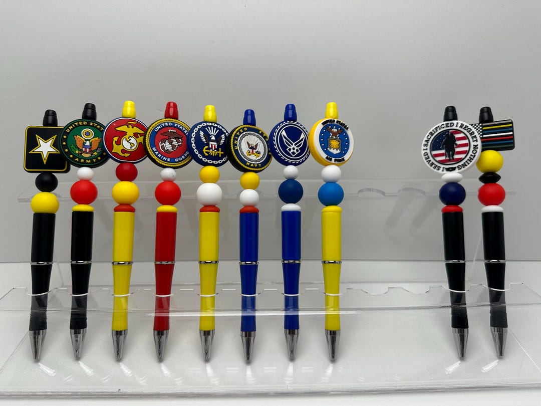 Hand Beaded Pens - Military/armed Forces - Etsy