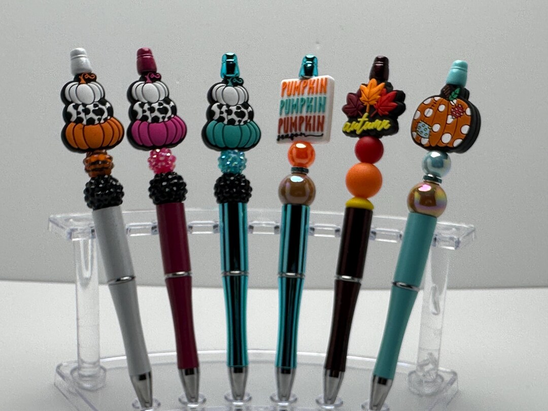 Hand Beaded Pens - Falloween Fall Y'all Pumpkins - Etsy