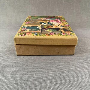 VTG Decorative Victorian Box Victorian Parlor Scene Cardboard Canvas ...