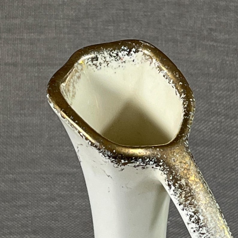 Mid-century Modern Pitcher Vase Retro Gold Splatter Pattern Ewer - Etsy