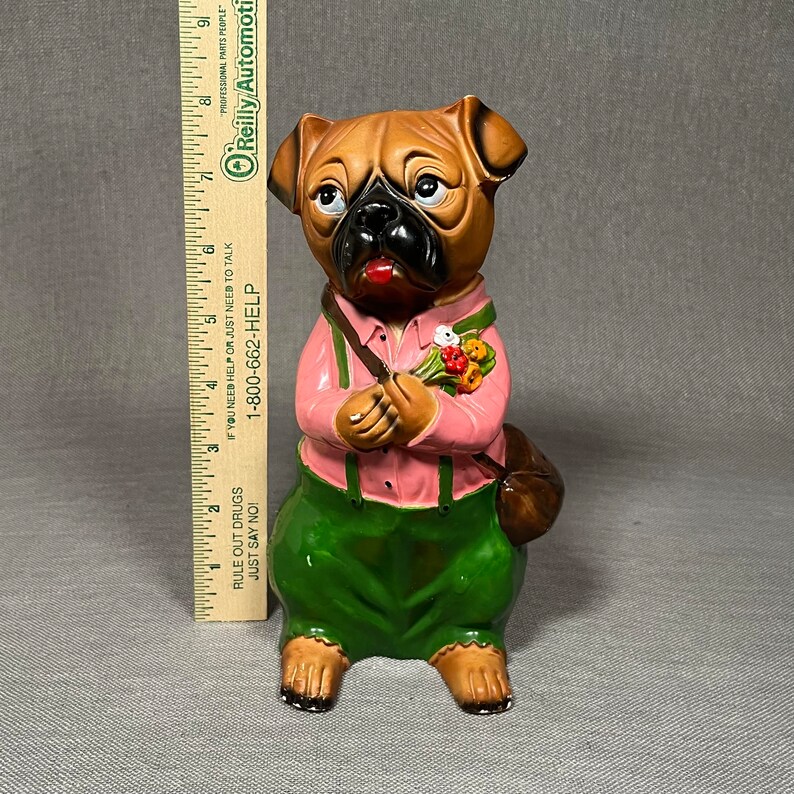 Vintage Ceramic Dog Bank Pug Boxer Bulldog Hand-made in Portugal by ...