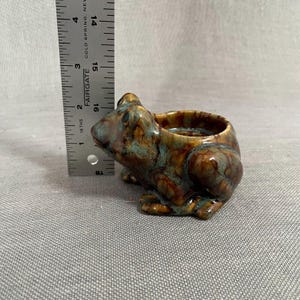 Drip Glaze Frog or Toad Tea Light or Votive Ceramic CANDLE HOLDERS Set ...
