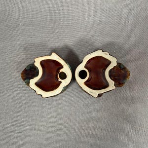 Drip Glaze Frog or Toad Tea Light or Votive Ceramic CANDLE HOLDERS Set ...