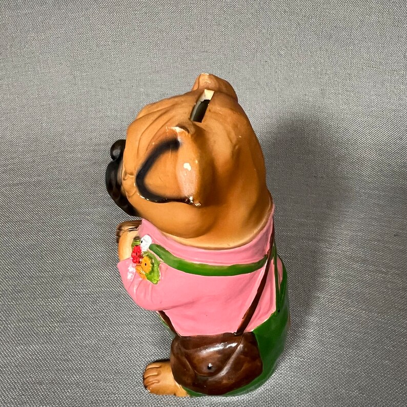 Vintage Ceramic Dog Bank Pug Boxer Bulldog Hand-made in Portugal by ...