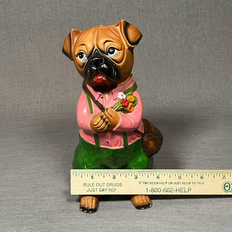 Vintage Ceramic Dog Bank Pug Boxer Bulldog Hand-made in Portugal by ...