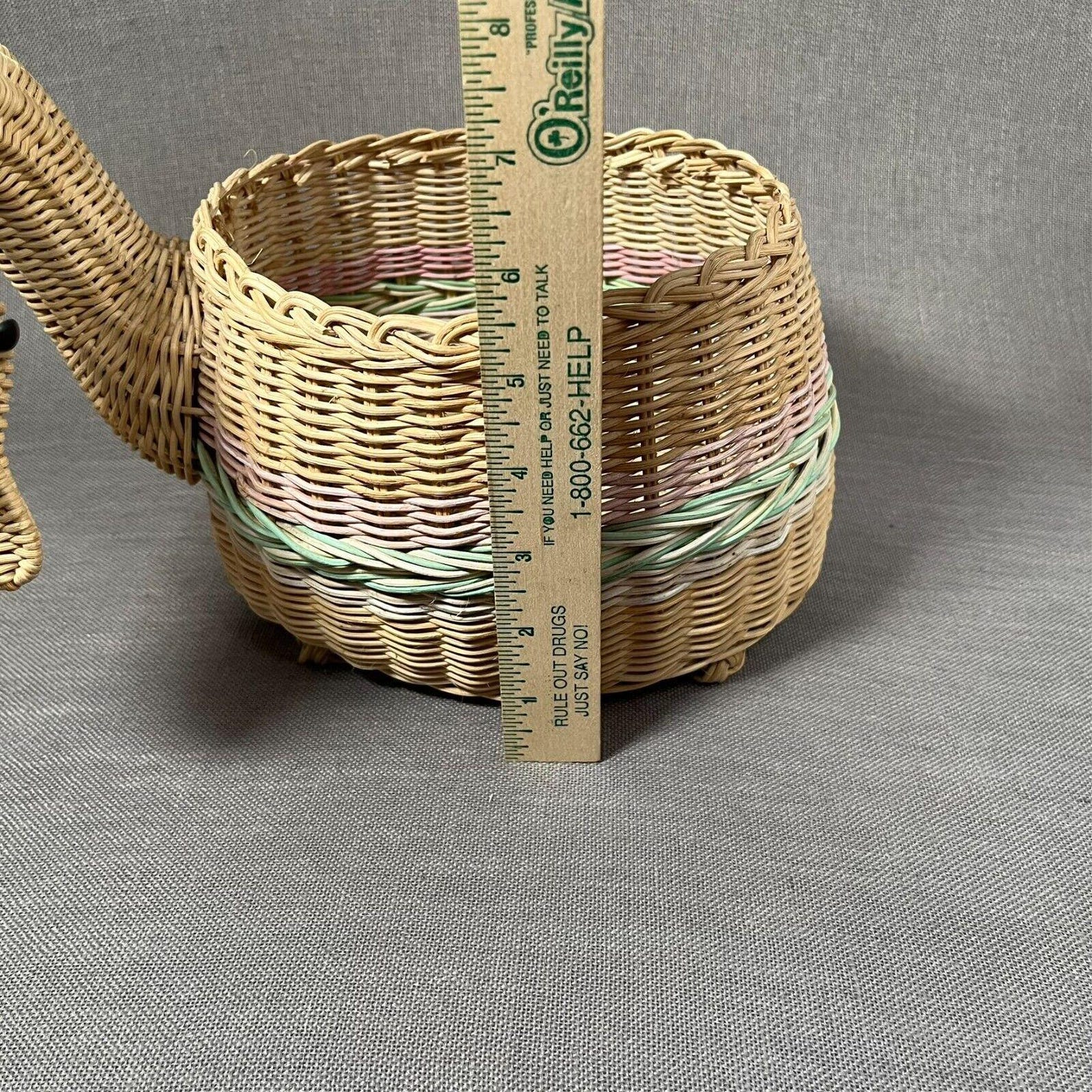 Vintage Wicker Woven DUCK SWAN Country Farm Decor Easter or Plant ...