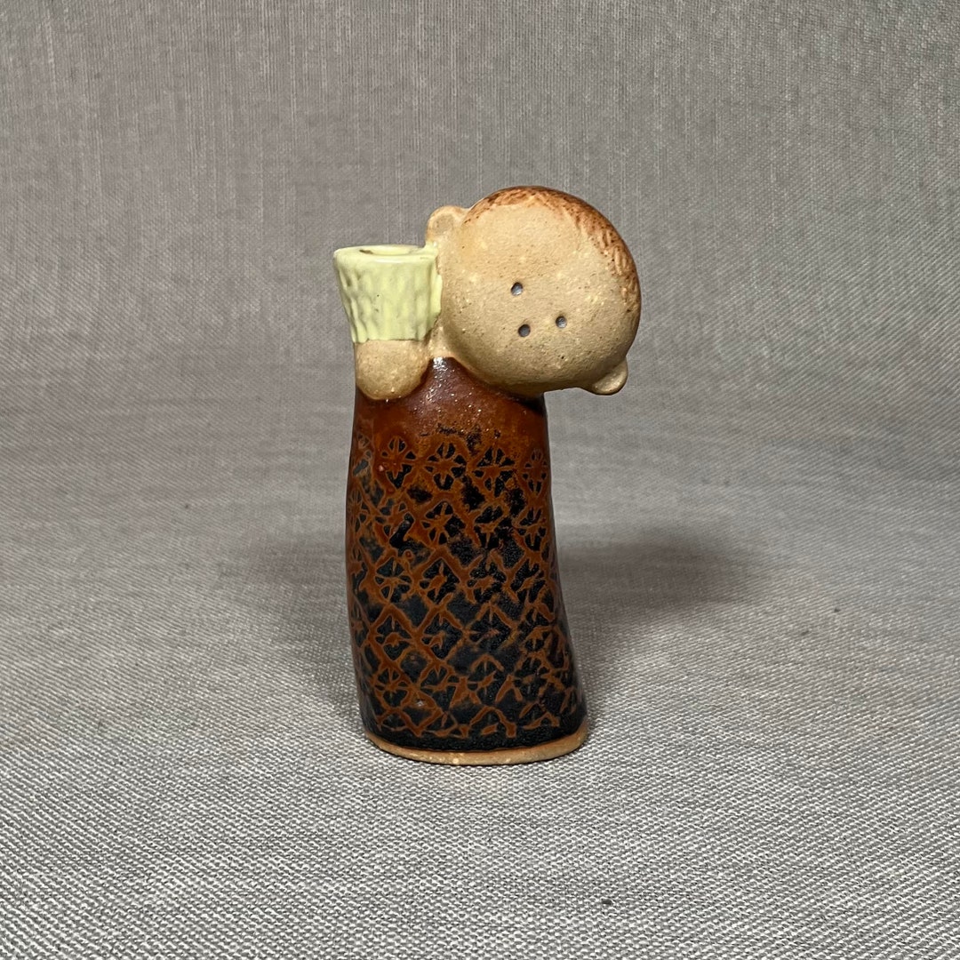 MCM Boy Candleholder UTCTI Japanese Pottery Clay Danish Design - Etsy