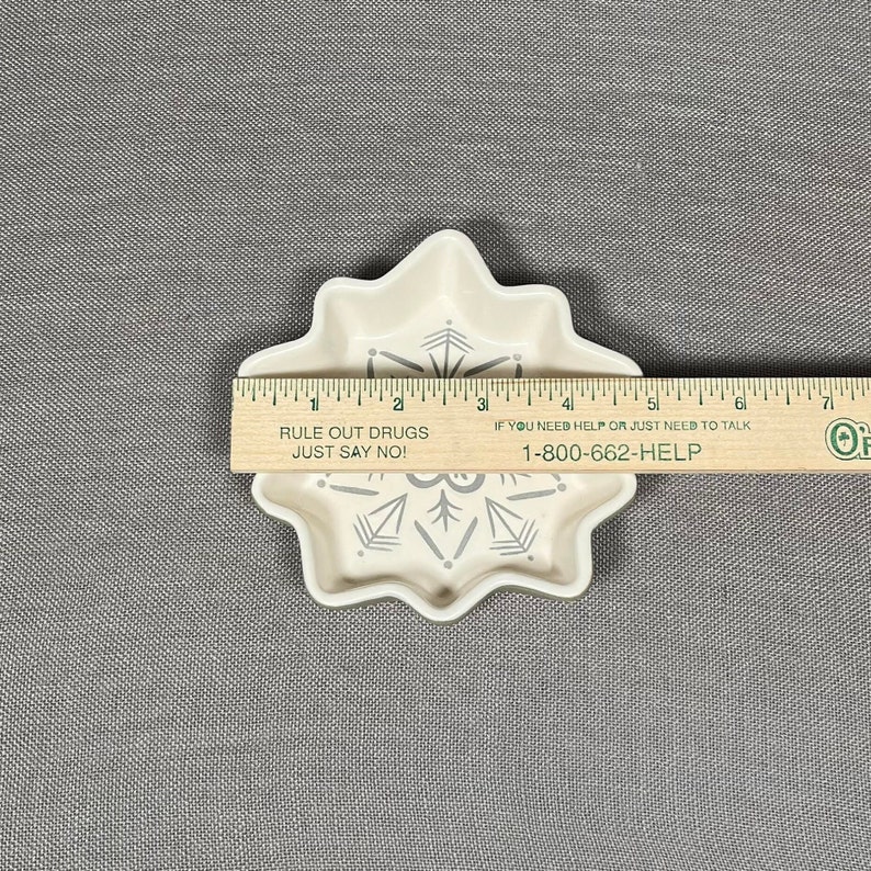 Snowflake Holiday Stoneware Serving Platter and Side Dish - Nordic ...