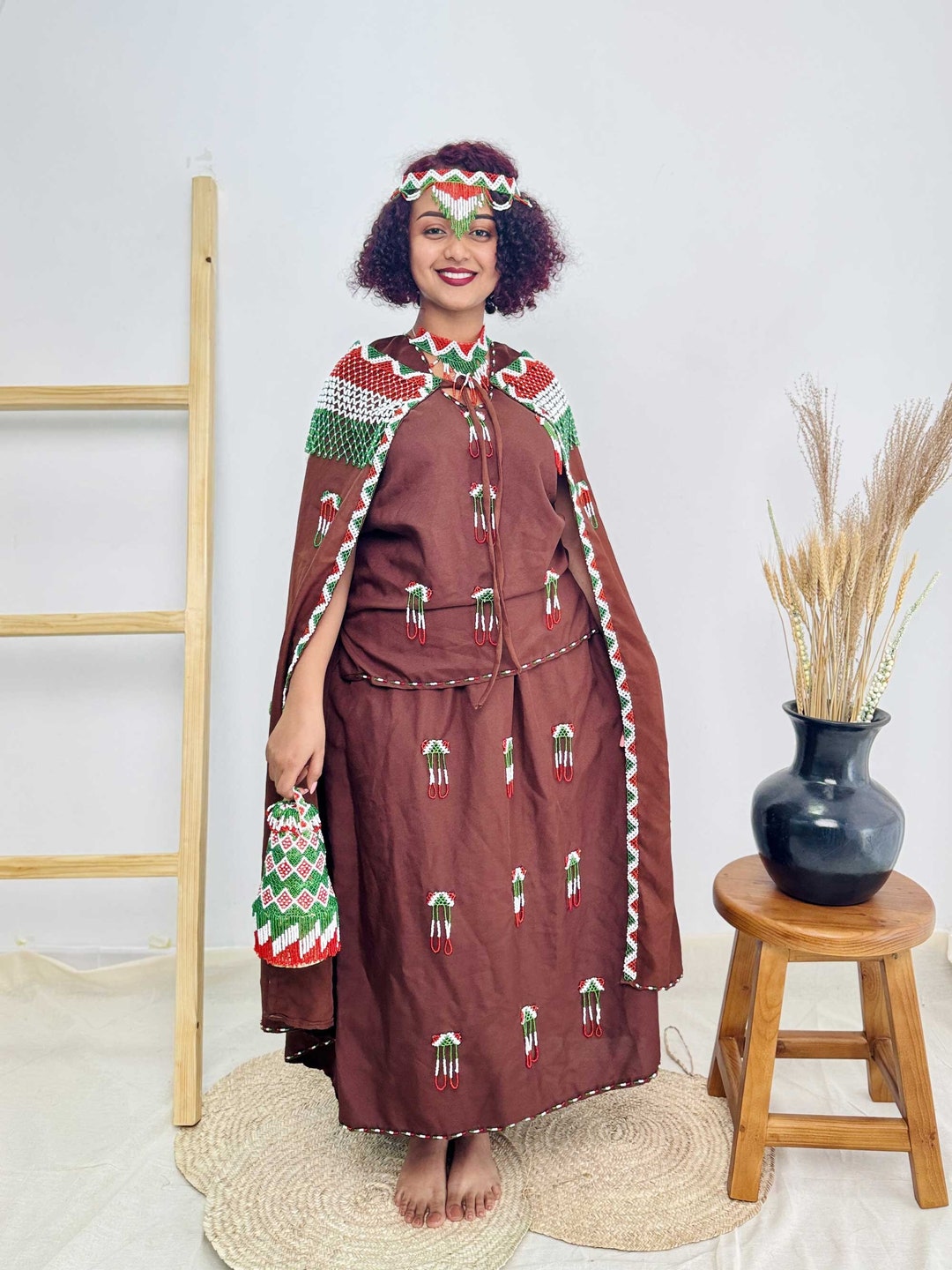 Brown Bale Oromo Dress With Accessories Cultural Habesha Kemis Oromo ...