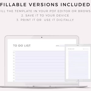 To Do List Bundle - 5 Styles; Agenda for Women; Agenda for Men ...
