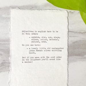 CUSTOM Quote Print – Poetry or Literary Wall Art – Handmade Message or ...