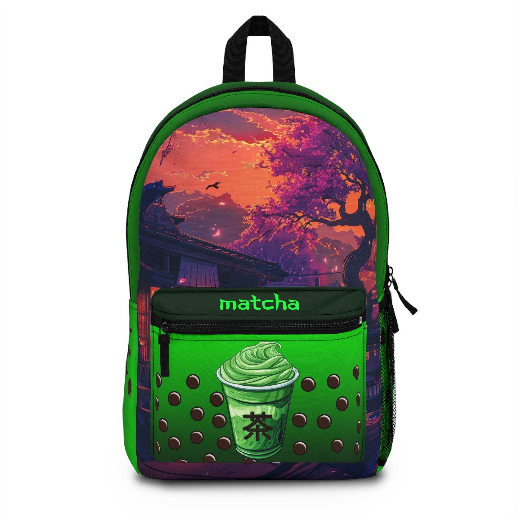 Matcha Kawaii Sakura Anime Cafe Backpack - Etsy