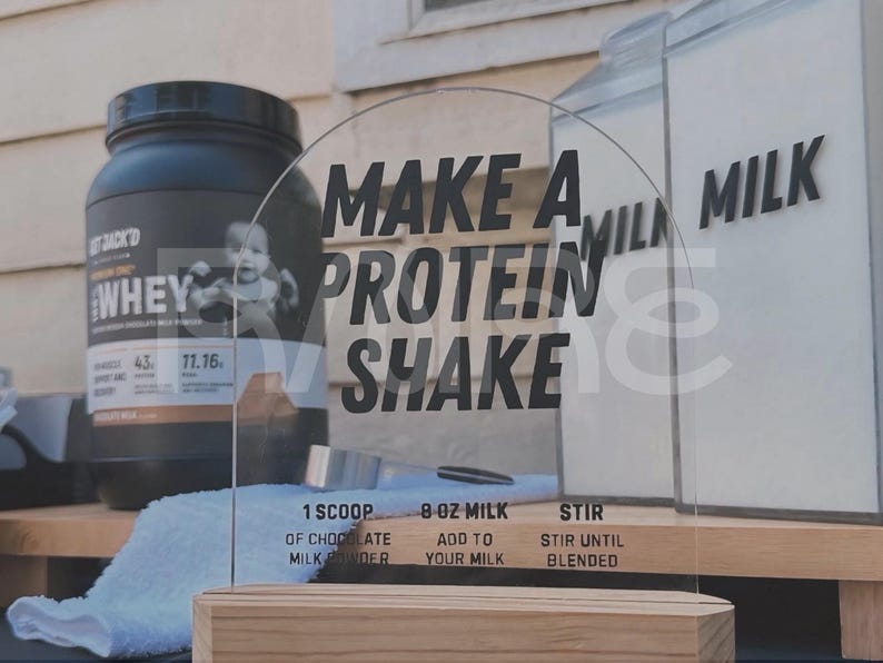 Protein Powder Label Template – Gym Birthday Party Favor (digital ...