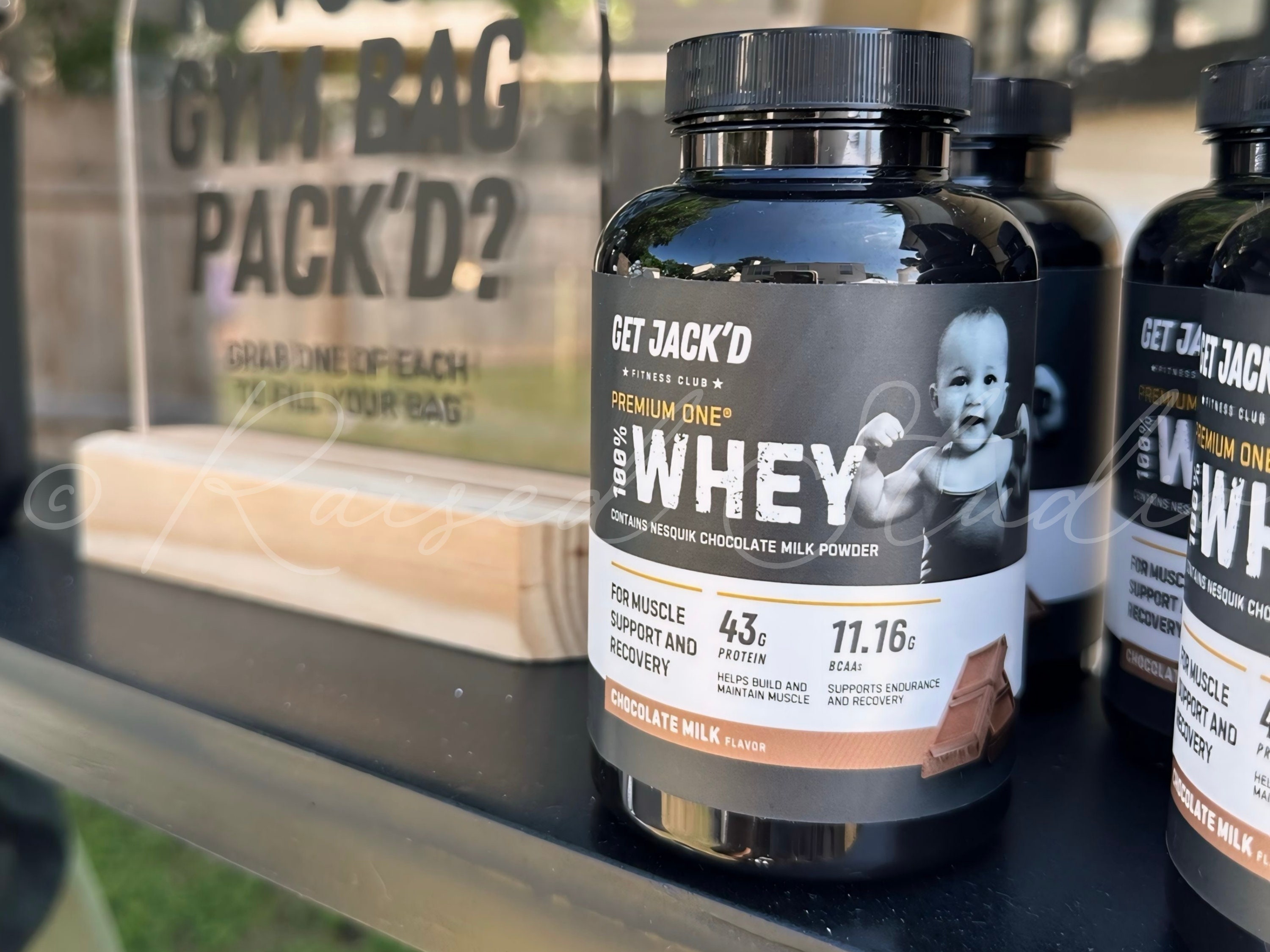 Custom "protein Powder" Bottle Labels Template - Gym First Birthday ...