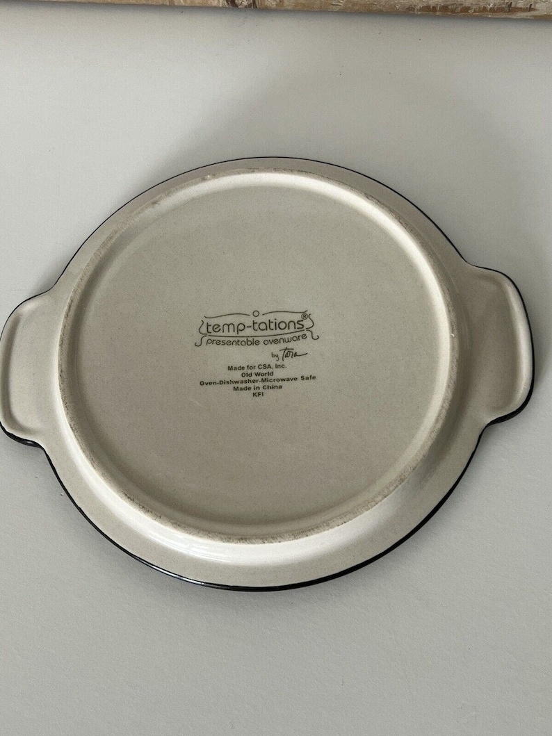 Tara Temptations Presentable Ovenware Old World Plate Trivet W Handles ...