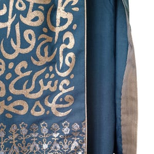 Asian Pakistani Indian Party Wear Dresses-urdu Calligraphy Blockprint ...