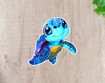 Cute Sea Turtle Sticker - Etsy