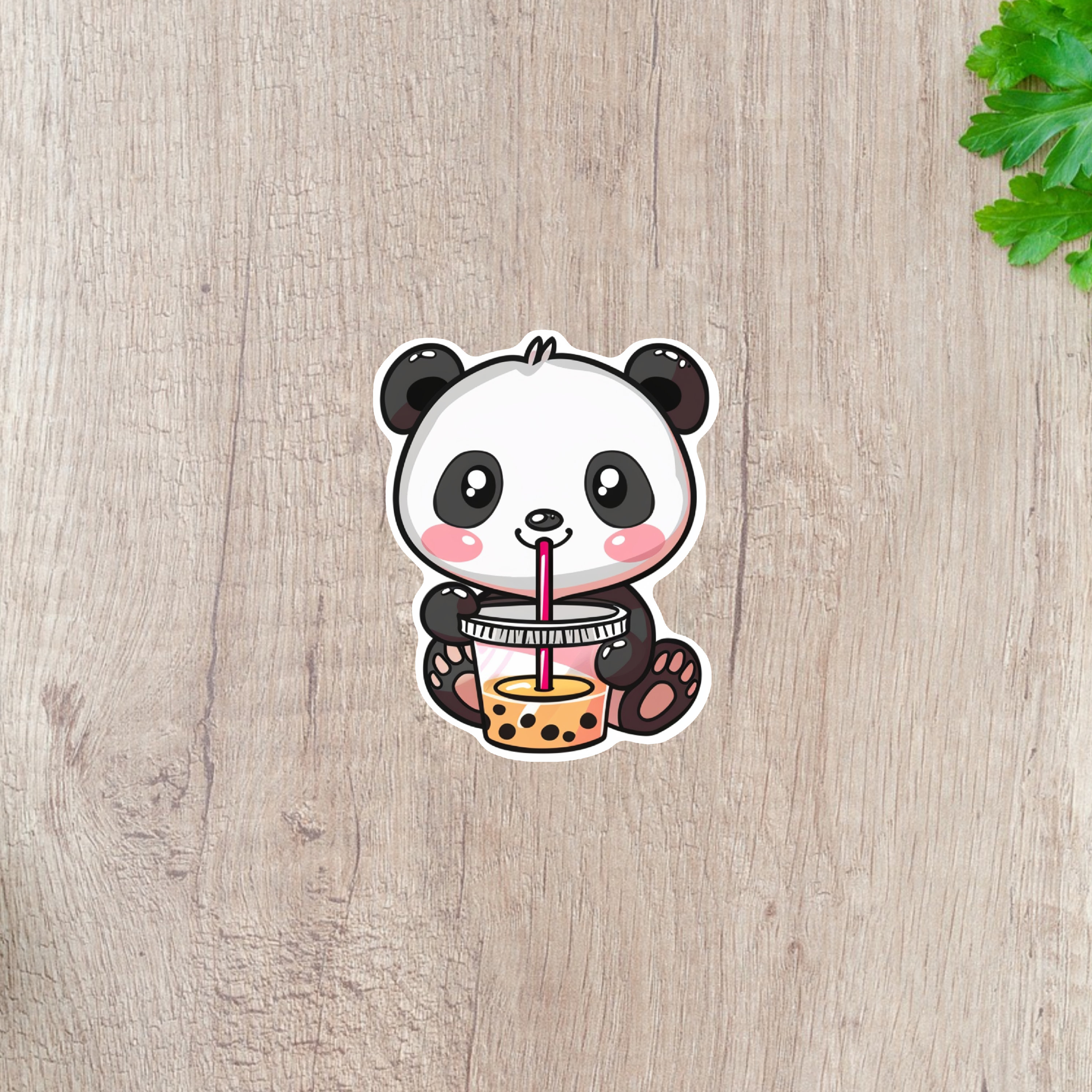 Cute Panda Boba Sticker | Panda Boba Vinyl Sticker | Kawaii Panda ...