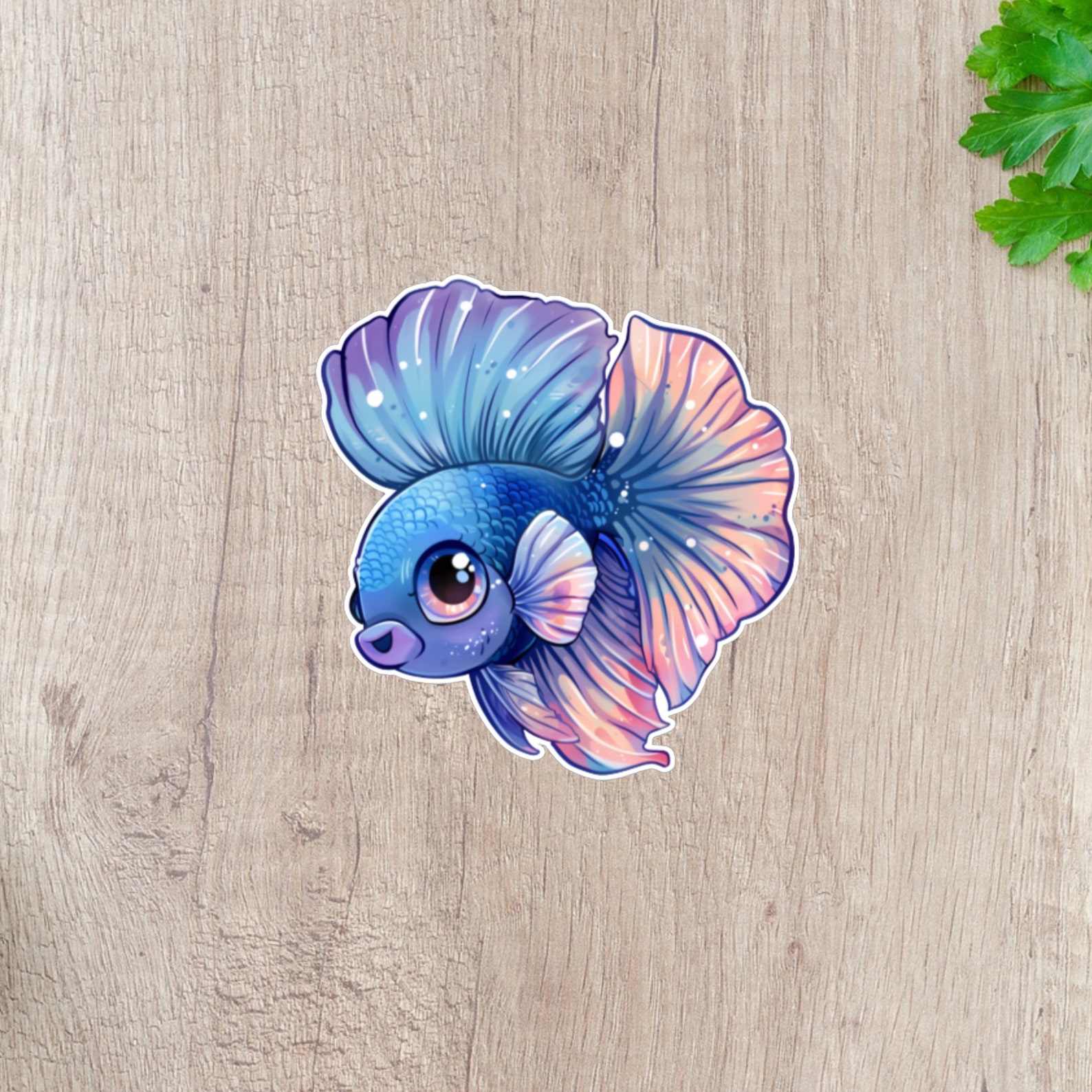 Cute Betta Fish Sticker Betta Fish Vinyl Sticker Kawaii Sticker Laptop ...