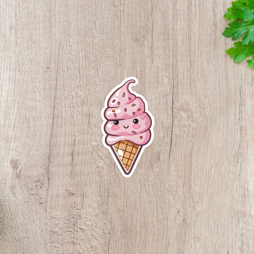 Ice Cream Sprinkle Sticker Ice Cream Vinyl Sticker Kawaii Sticker ...