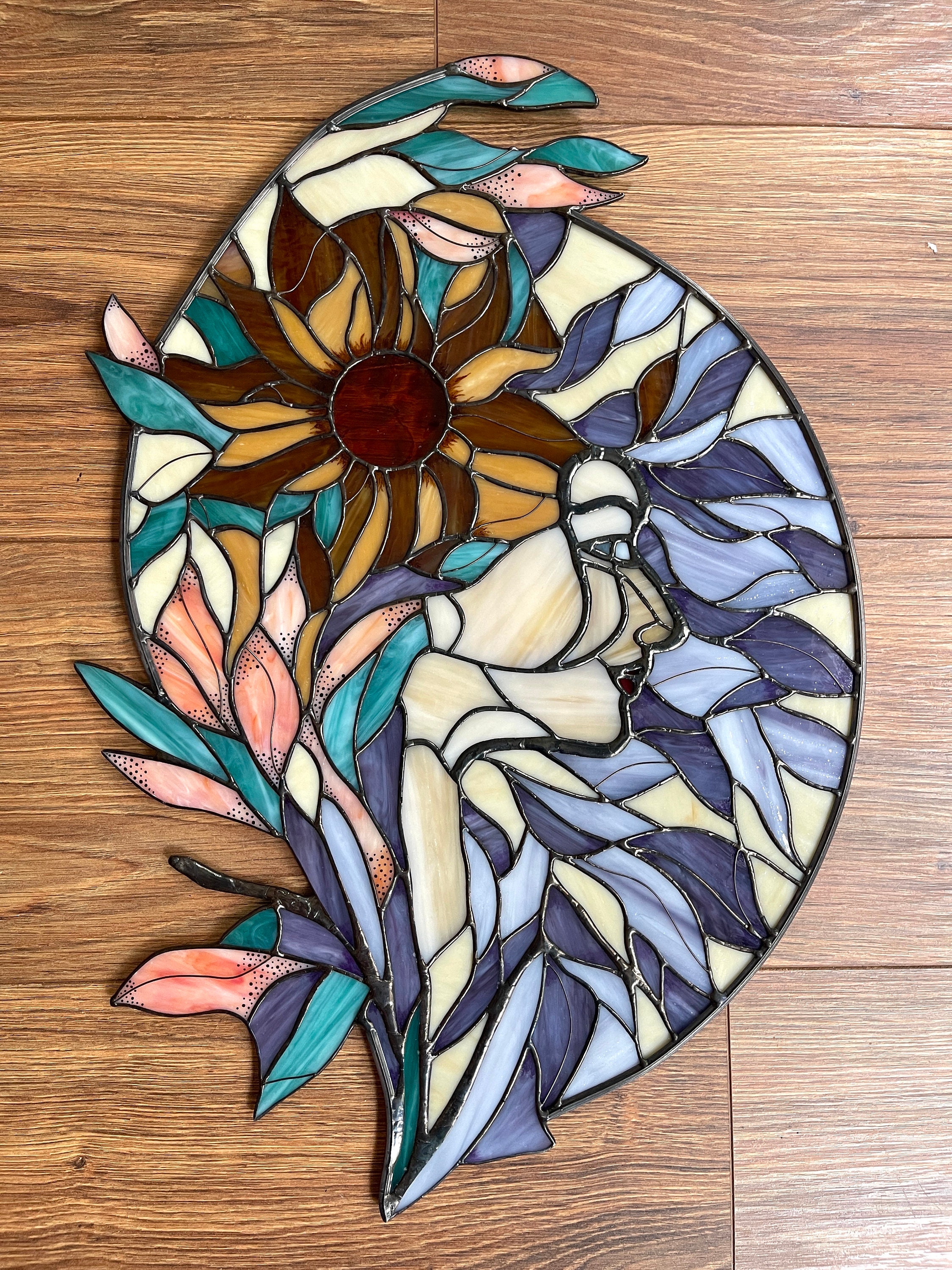 Stained Glass Goddess, Stained Glass Woman Portrait, Goddess Portrait ...