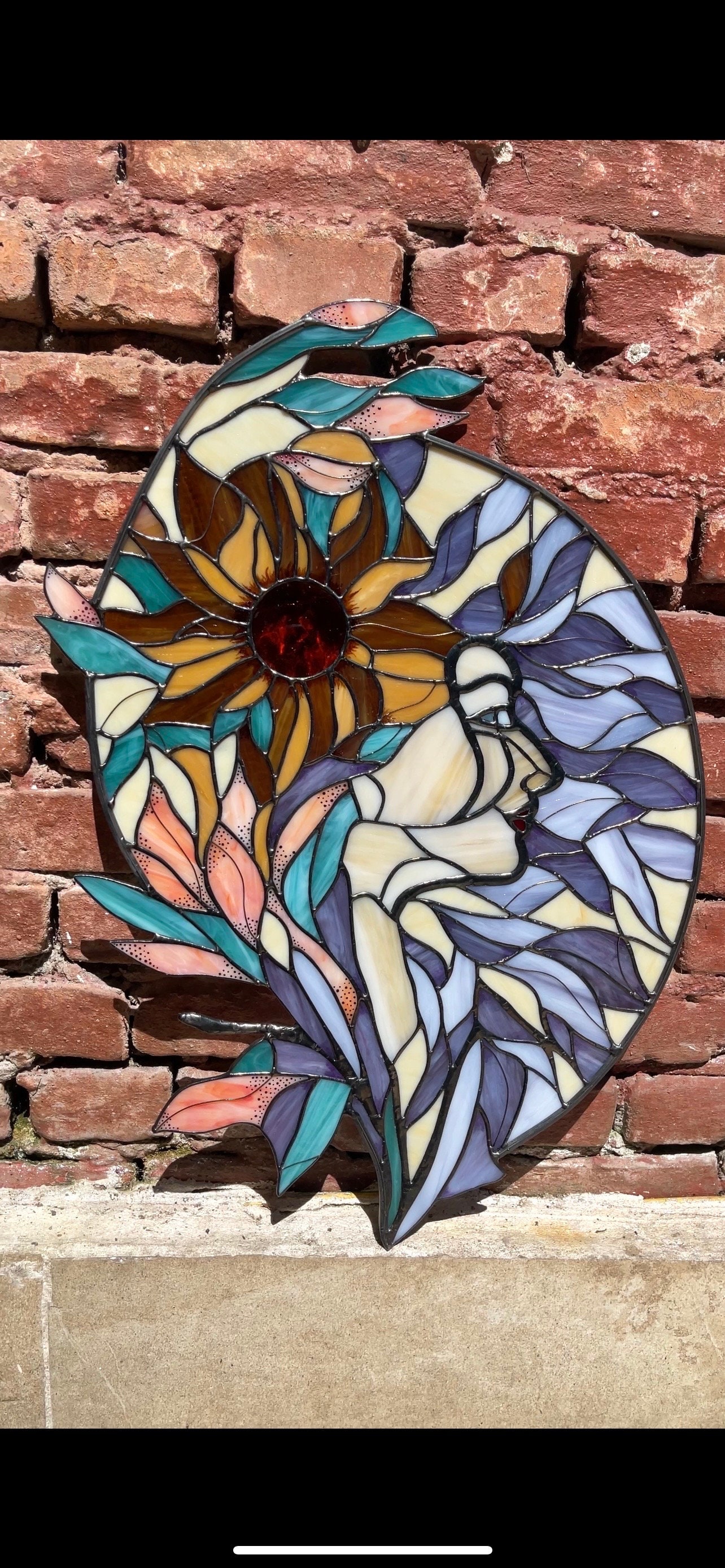 Stained Glass Goddess, Stained Glass Woman Portrait, Goddess Portrait ...