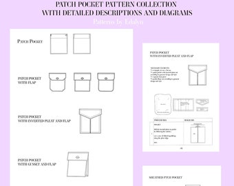 Patch Pocket Pattern Bundle Learn the Basics of Pockets With Step by ...