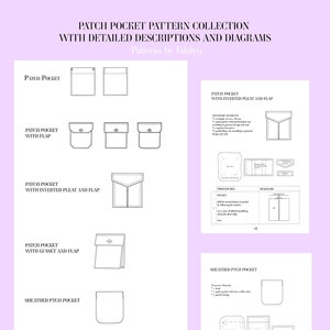 Patch Pocket Pattern Bundle Learn the Basics of Pockets With Step by ...