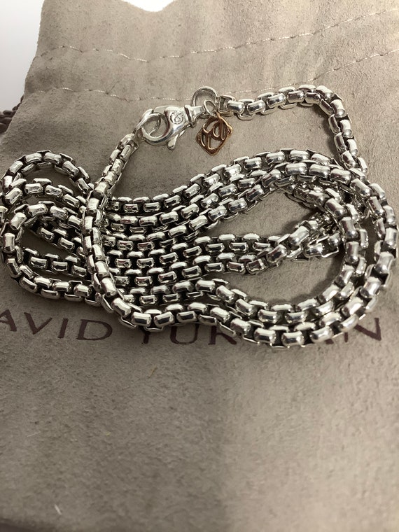 Vintage David yurman sterling 3.6mm rounded box chain… - Gem
