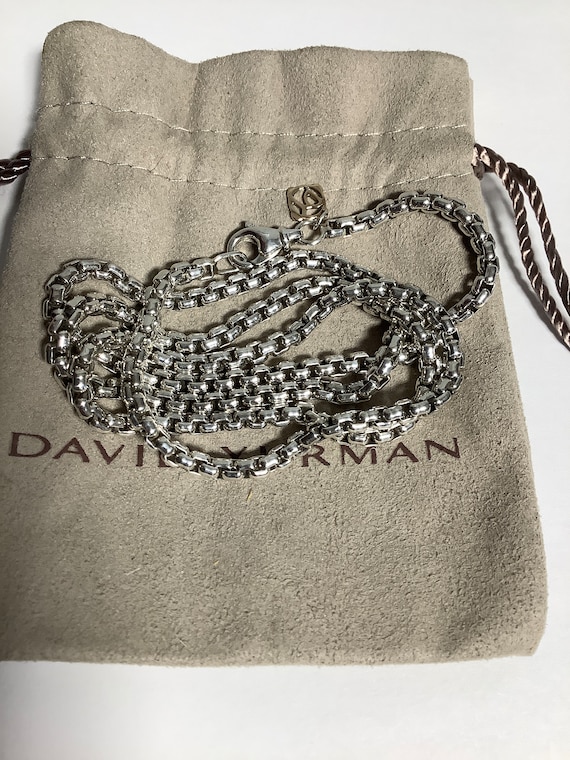 Vintage David yurman sterling 3.6mm rounded box chain… - Gem