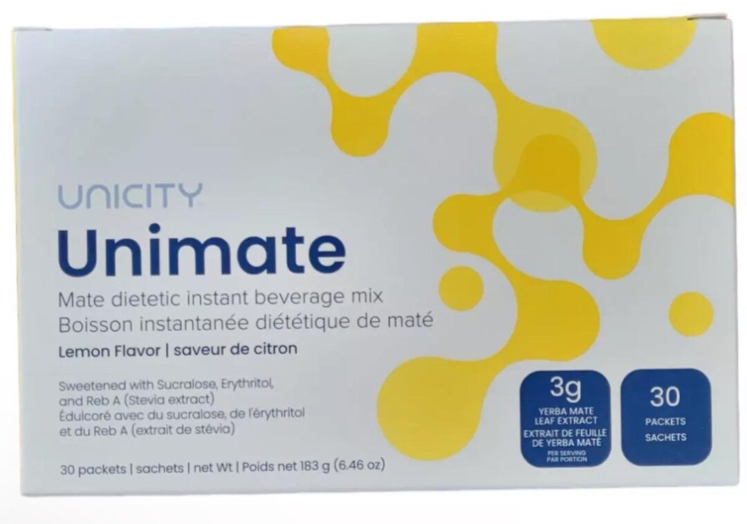 Unicity Unimate Lemon (30 Packets) - Exp 6/2026 - Etsy Canada