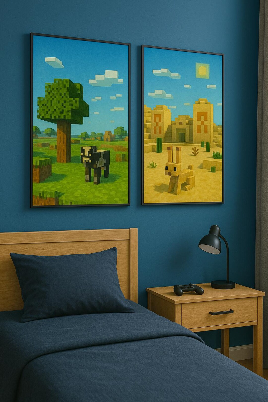 Minecraft Biomes Wall Art | Jungle, Desert, Plains, Cherry Grove ...