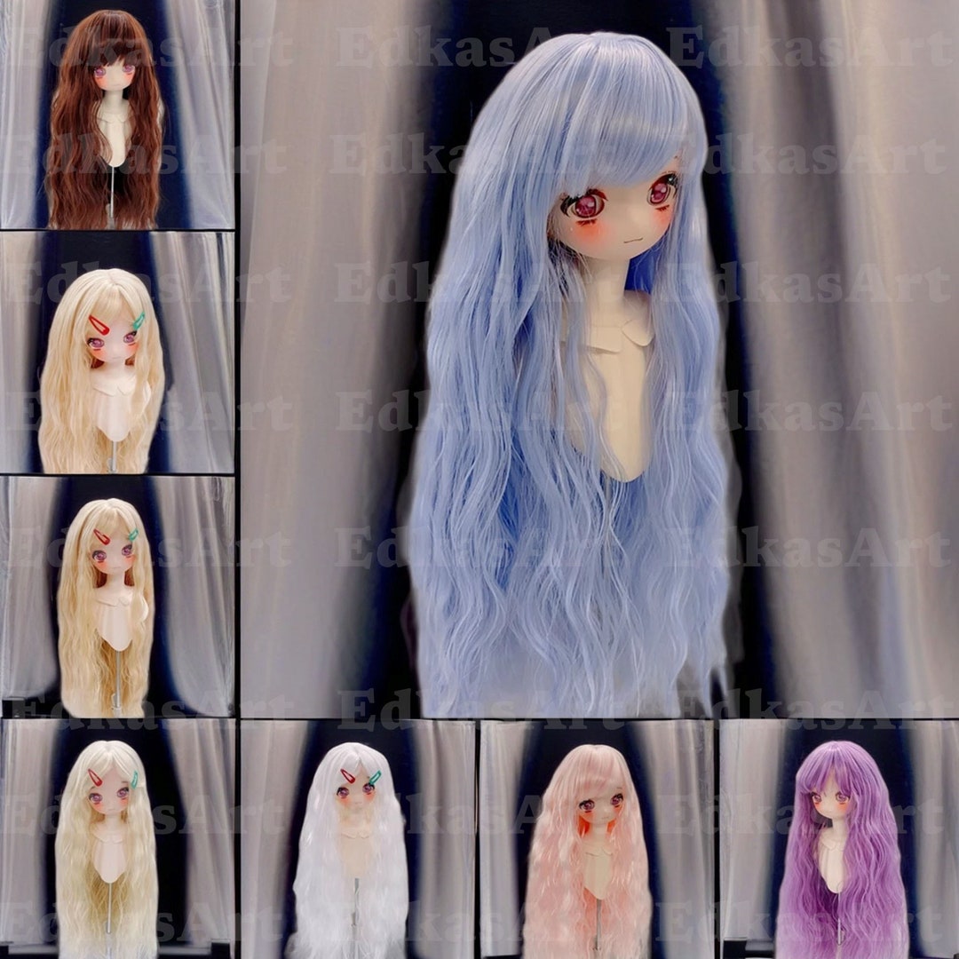 7 Colors Doll Wig Doll Hair 1/3 1/4 1/6 BJD Long Wig for SD Msd YOSD ...