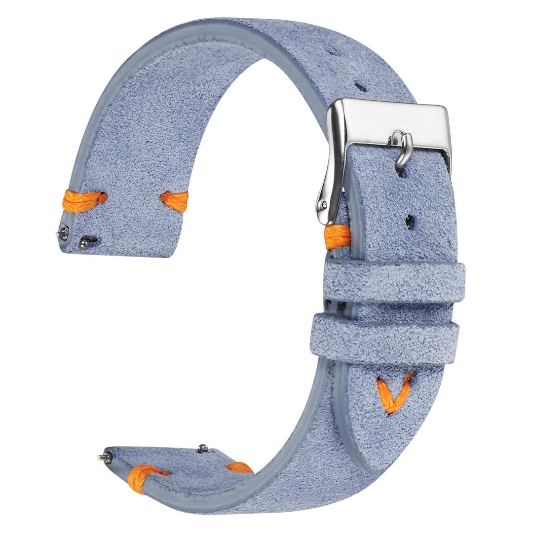 Handmade Leather Watch Strap, Velvet Watch Strap, Blue Brown Green ...