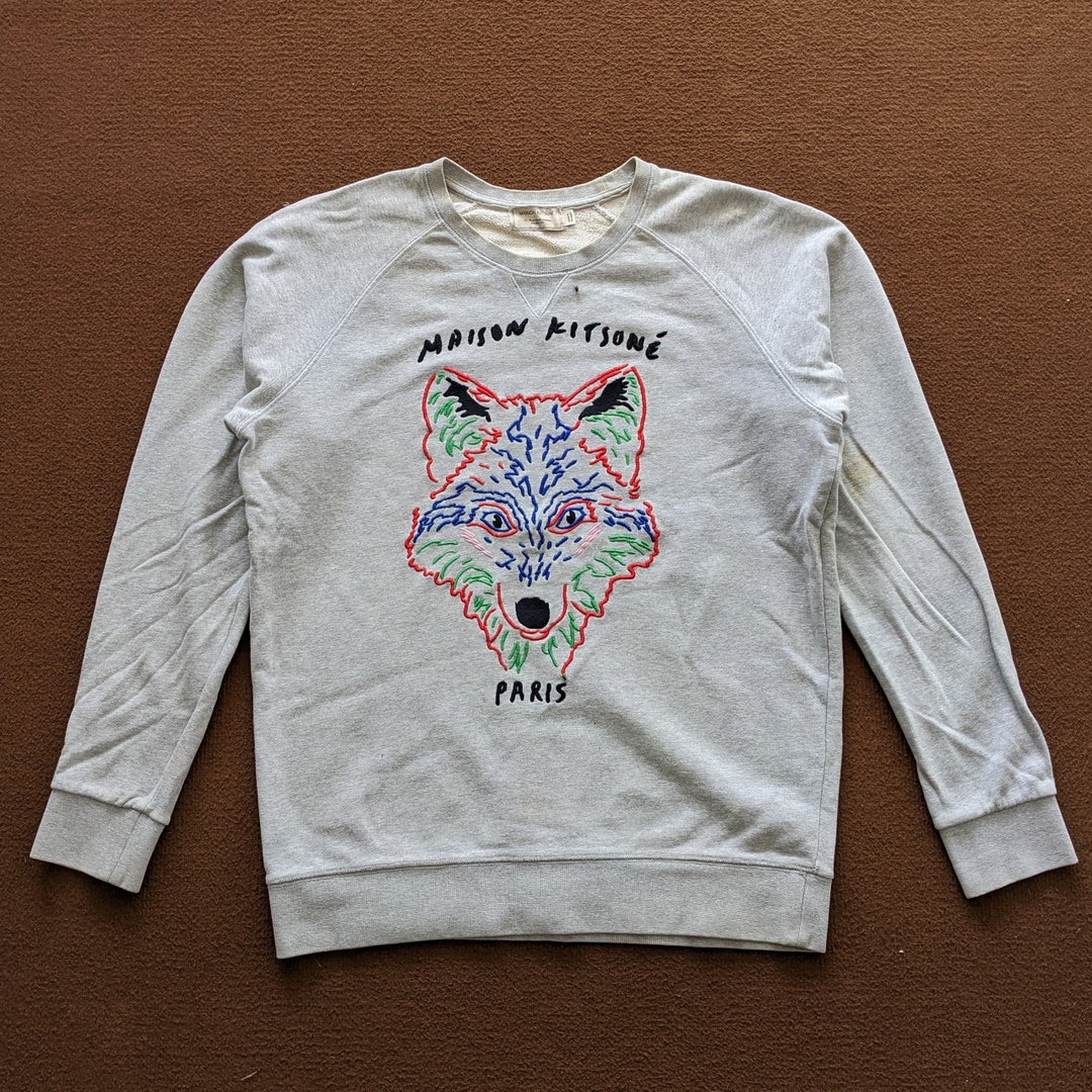Vintage MAISON KITSUNE Japanese Brand Sweatshirt - Etsy