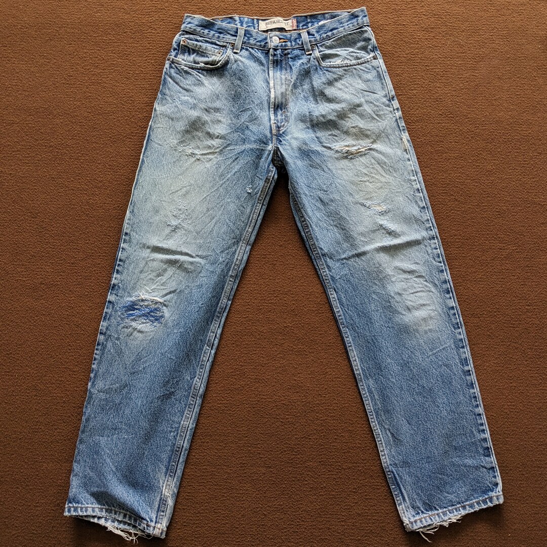Vintage LEVI'S Distressed Brand Denim Jeans - Etsy